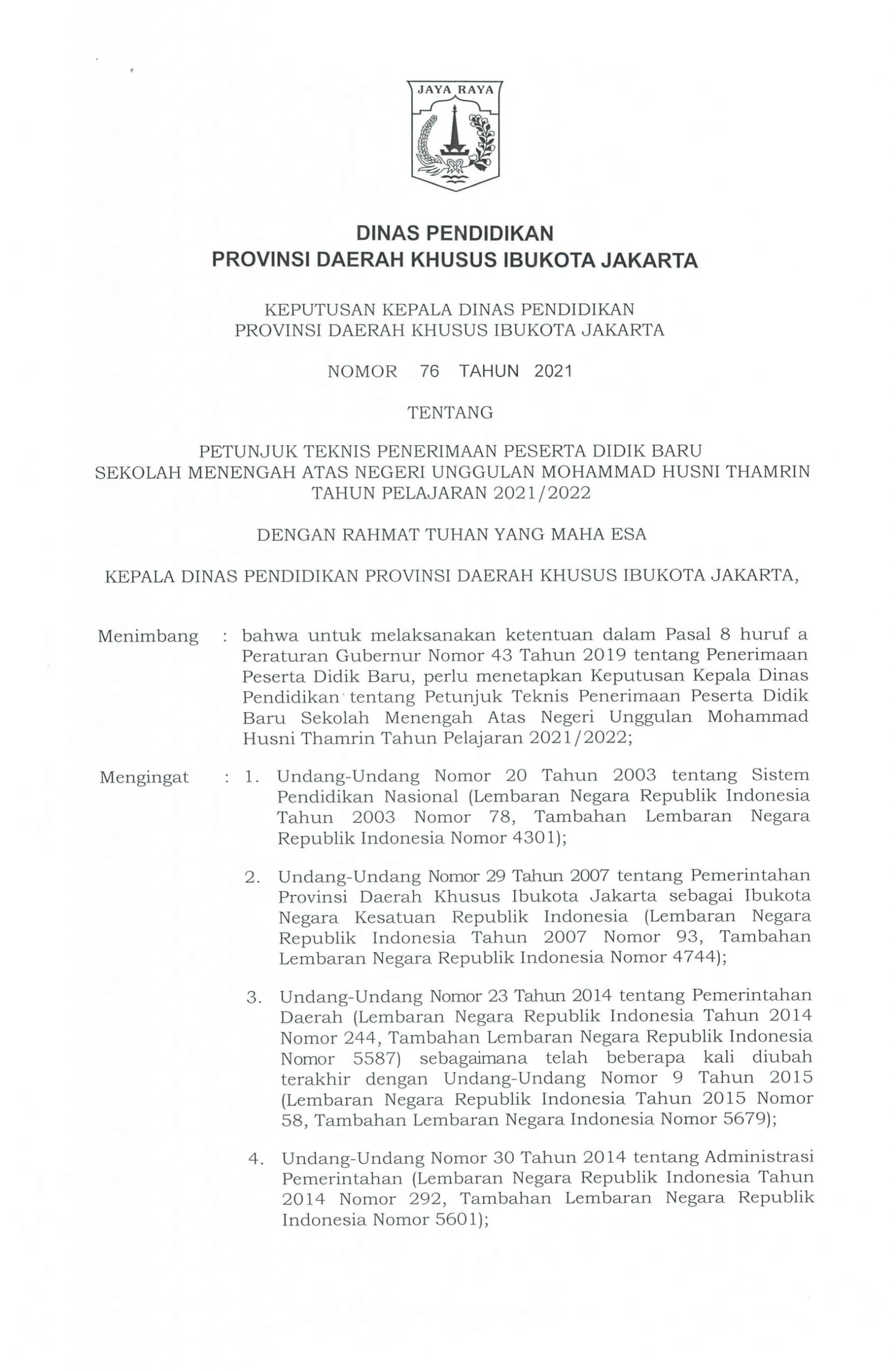 JUKNIS PPDB SMANU MH THAMRIN TAHUN PELAJARAN 2021/2022 – SMANU M.H ...