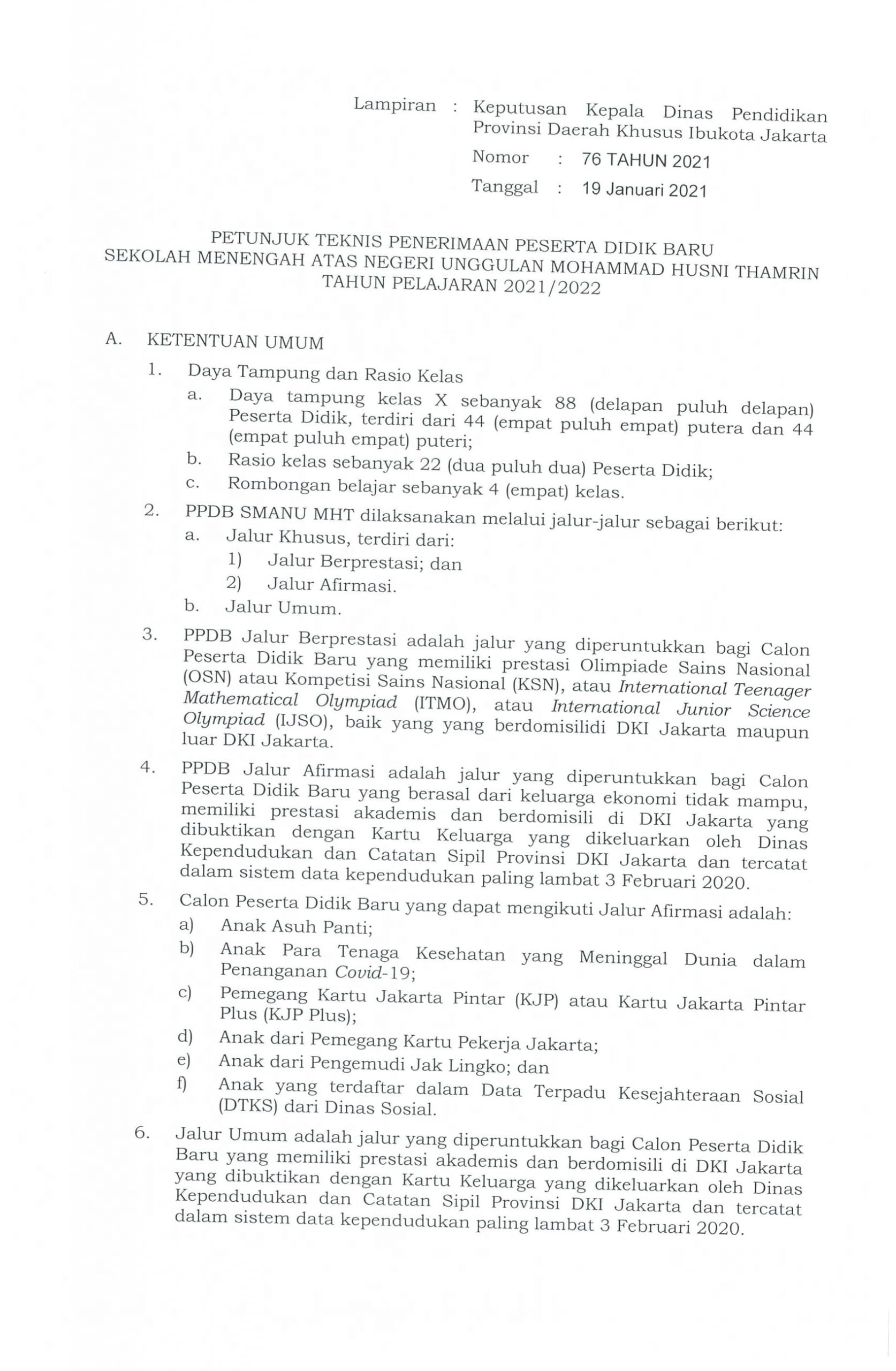 JUKNIS PPDB SMANU MH THAMRIN TAHUN PELAJARAN 2021/2022 – SMANU M.H ...